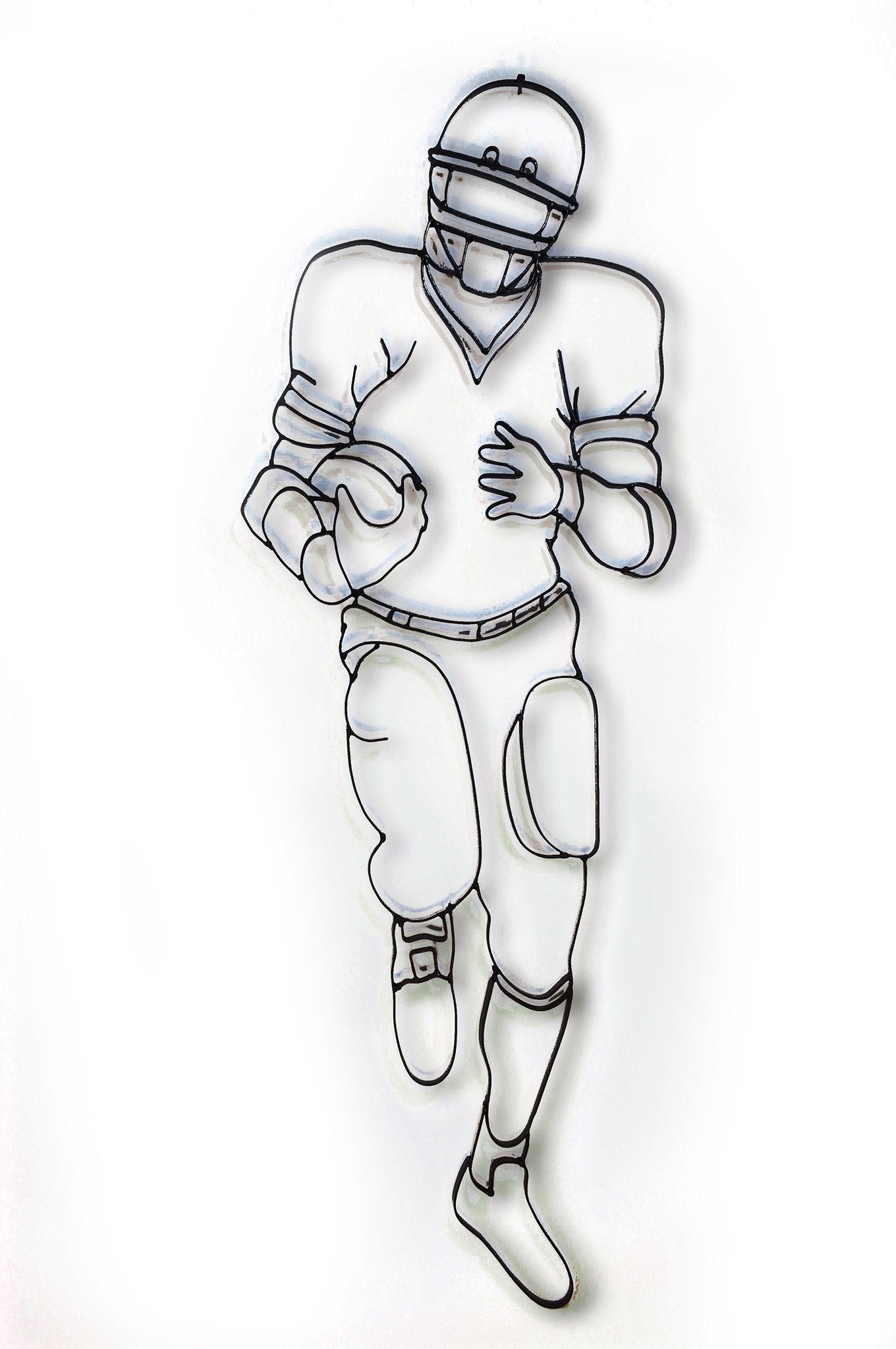 Metal Football Wall Art or Football Player Metal Decor – worlduniqueimports